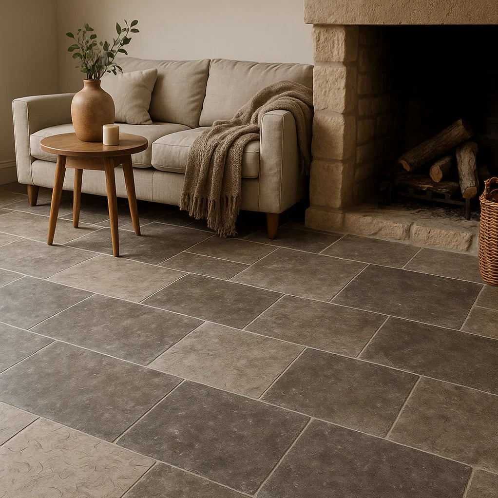 Limestone Floor Tiles — Tagged "Edge-Tumbled" — TILEJOB.CO.UK